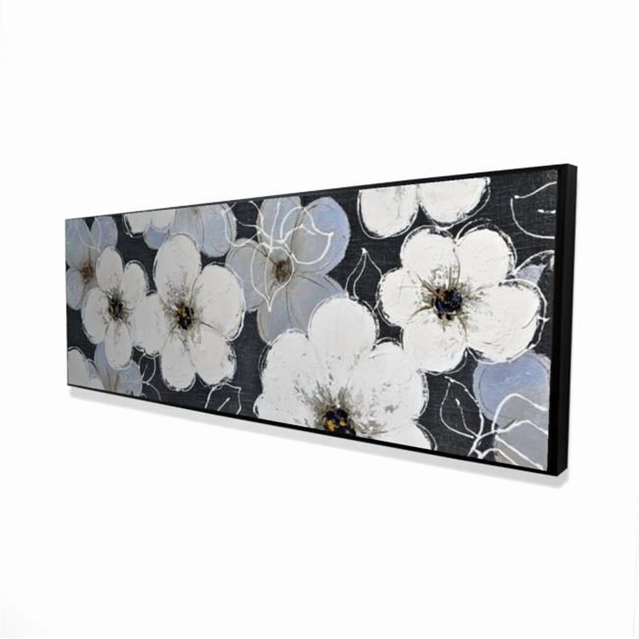 Begin Home Decor 2081-2060-FL10 20 x 60 in. White Flowers with Leaves ...