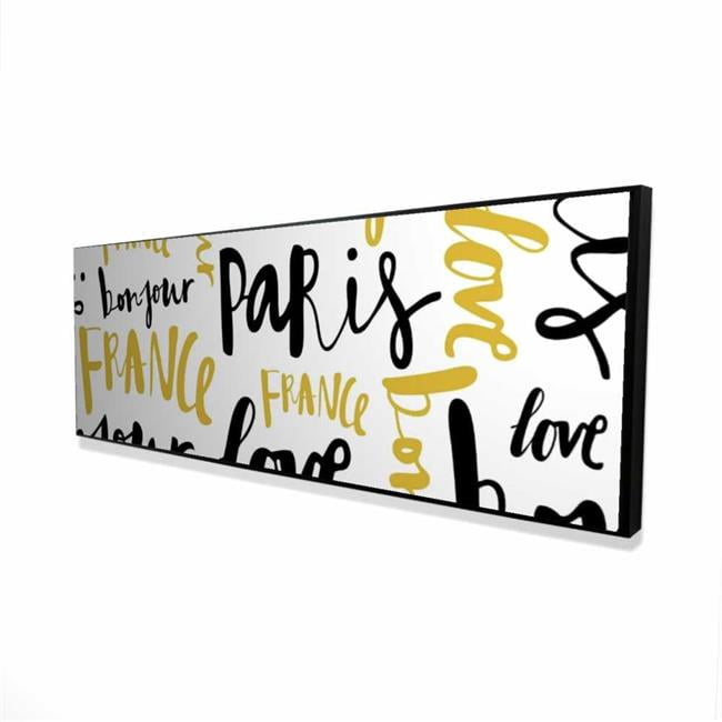 Begin Home Decor 2081-2060-TY1 20 x 60 in. Bonjour Paris - Bedroom Typo ...