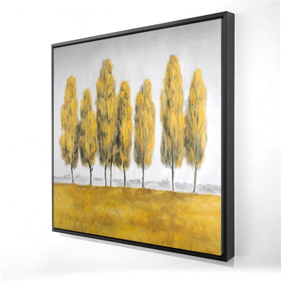 Begin Home Decor 2081-2424-LA80 24 x 24 in. Abstract Yellow Trees ...