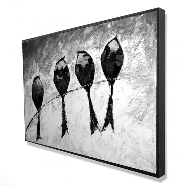 Begin Home Decor 2081-2436-AN116-1 24 x 36 in. Four Birds Perched ...