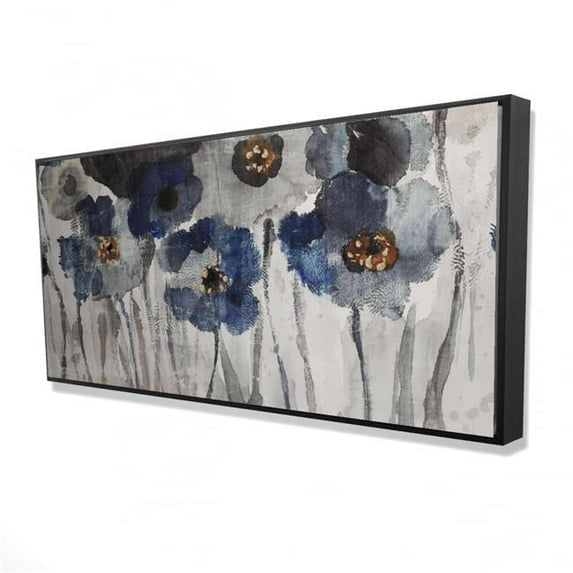 Begin Home Decor 2081-2448-FL96 24 x 48 in. Blue Blurry Flowers ...