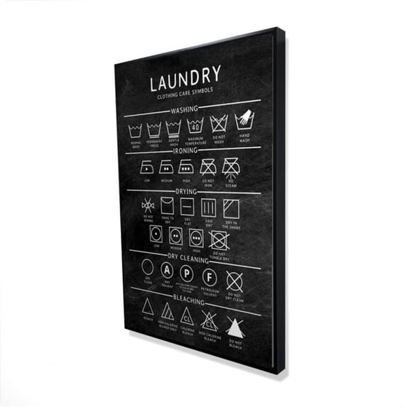 Begin Home Decor 2081-3624-TY24 24 x 36 in. Shapes Gray Laundry Canvas ...