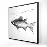 Begin Home Decor 2081-3636-AN450 36 x 36 in. Swimming Fish - Gray ...