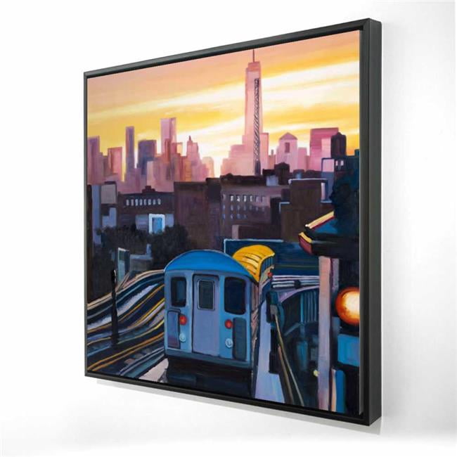 Begin Home Decor 2081-3636-CI267 36 x 36 in. Sunset Over The Subway in ...