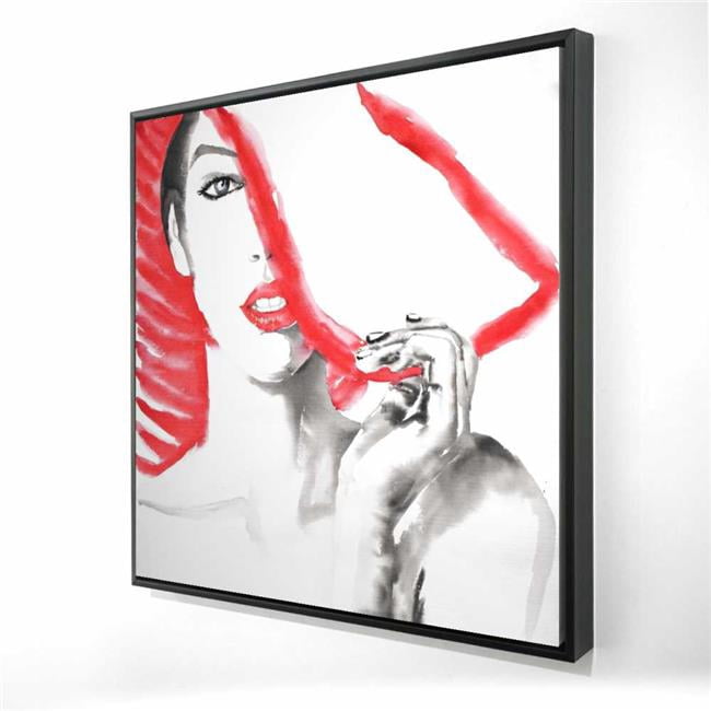 Begin Home Decor 2081-3636-FI73 36 x 36 in. Woman with Big Hat - White ...