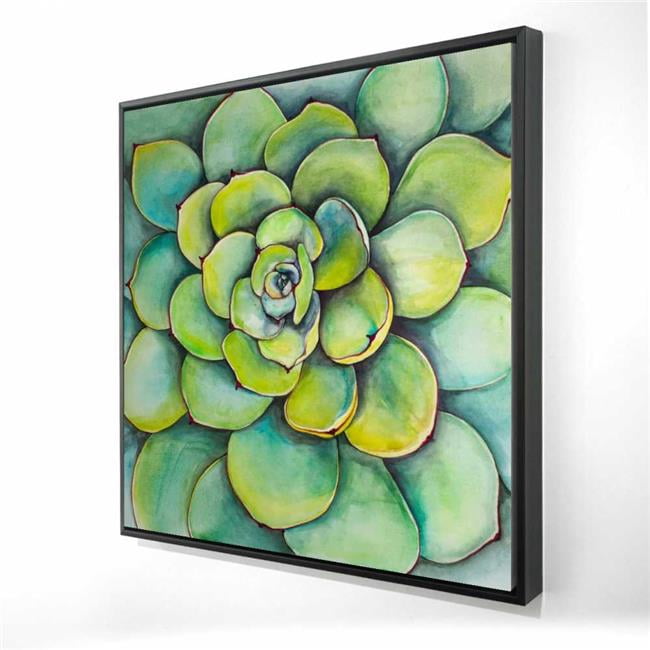 Begin Home Decor 2081-3636-FL136 36 x 36 in. Watercolor Succulent Plant ...