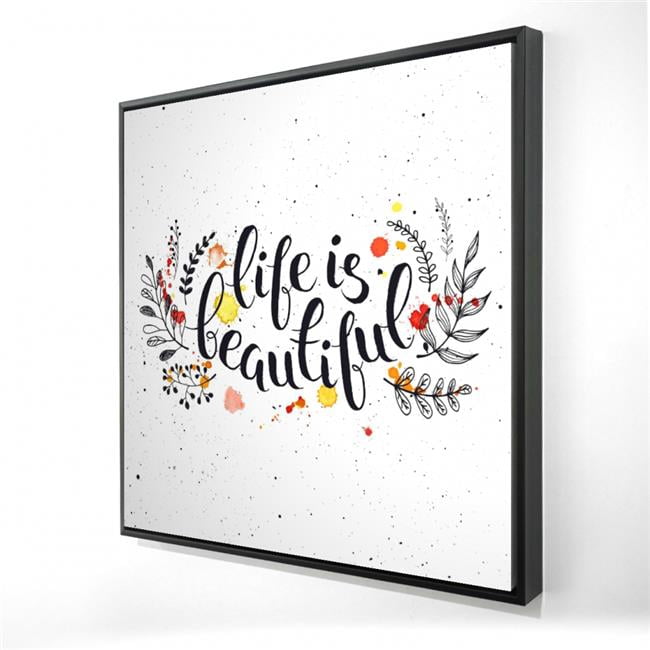 Begin Home Decor 2081-3636-QU41 36 x 36 in. Life is Beautiful ...