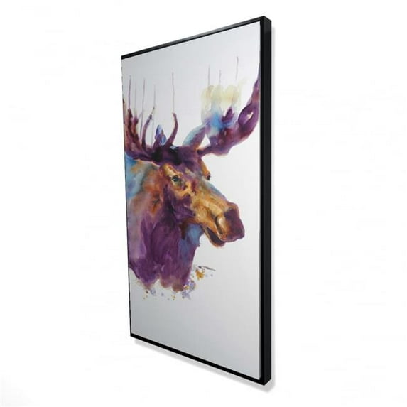 Begin Home Decor 2081-4824-AN254 24 x 48 in. Abstract Moose - Framed Canvas Bedroom Animal Decor ...