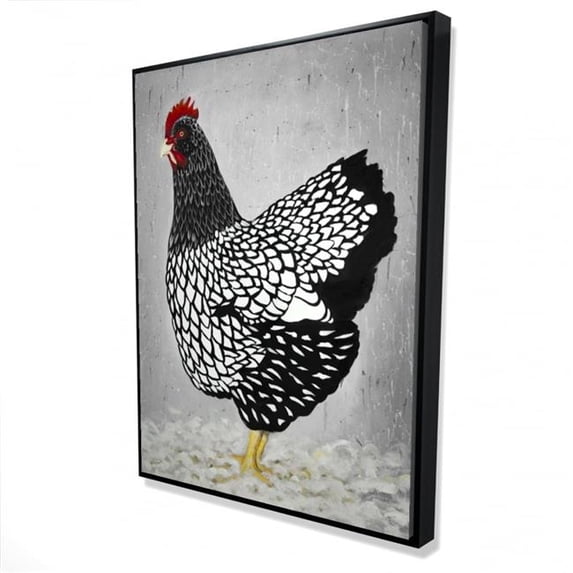 Begin Home Decor 2081-4836-AN520-1 36 x 48 in. Black & White Wyandotte ...