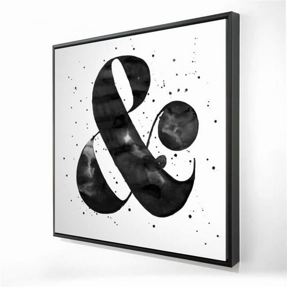 Begin Home Decor 24 x 24 in. Ampersand Monochrome Canvas - Typo Symbols ...