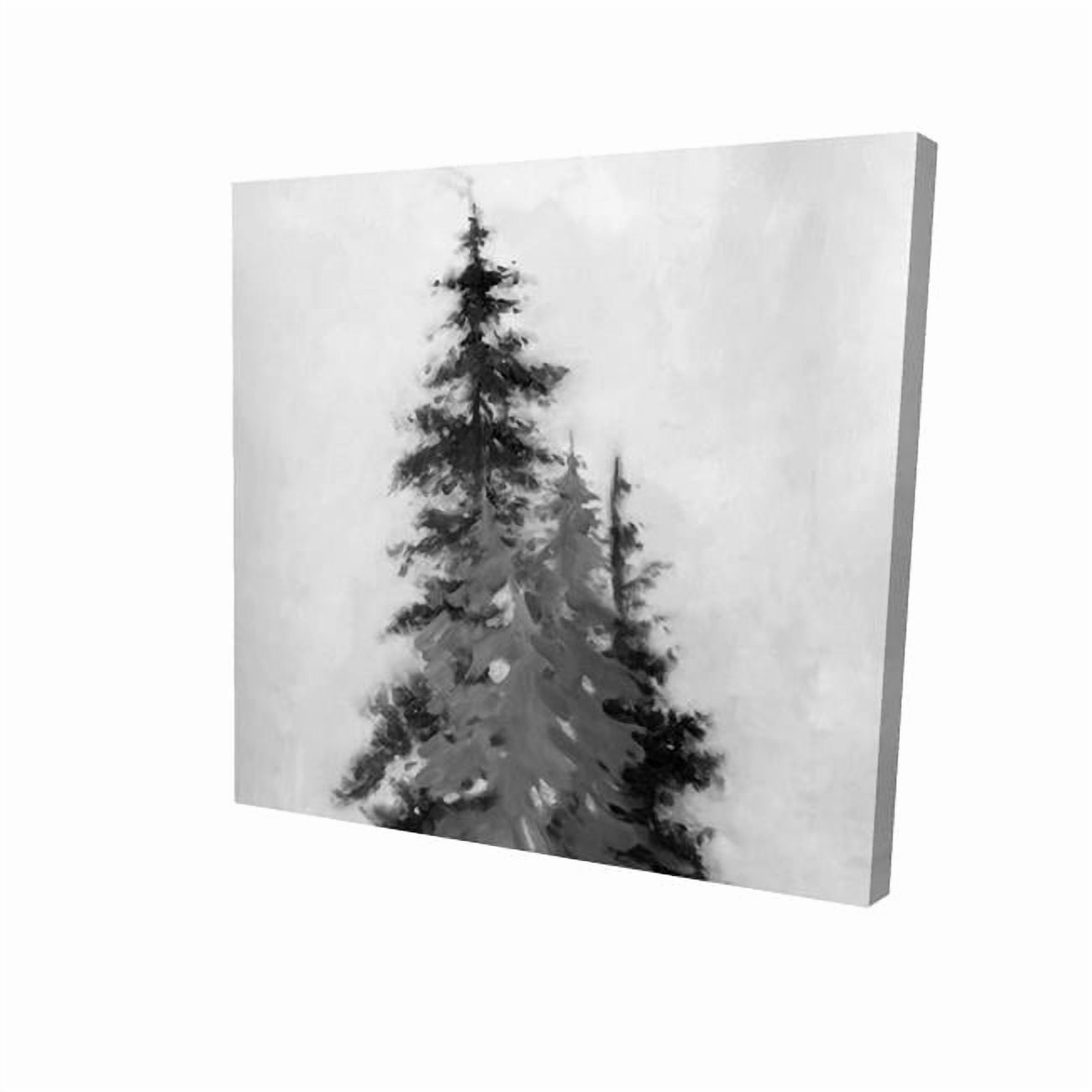 Begin Home Decor 24 x 24 in. Silhouette of Black & Gray Trees ...