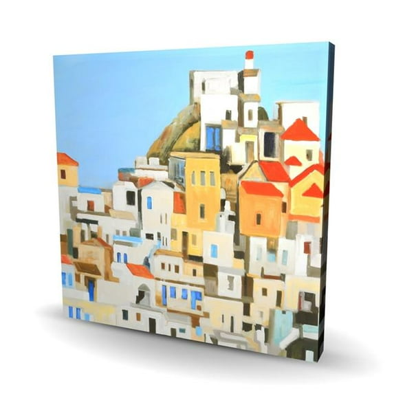 Begin Home Decor 24 x 24 in. Small Houses in Greece - Canvas Home Decor ...