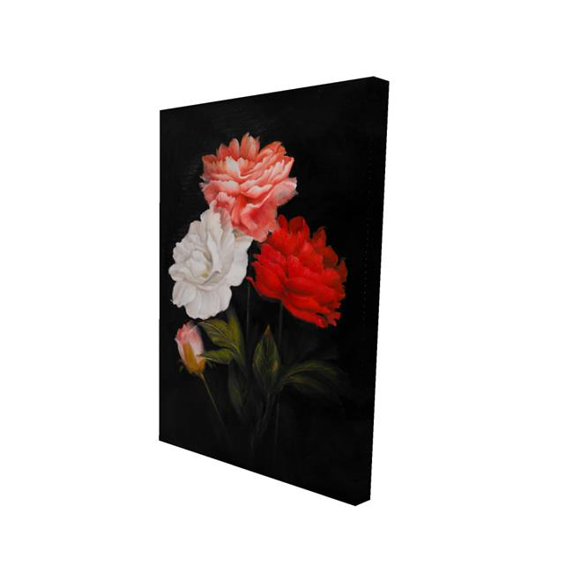 Begin Home Decor 24 x 36 in. Small Bundle of Roses - Floral Canvas Art ...