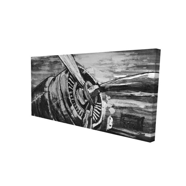 Begin Home Decor 24 x 48 in. Vintage Airplane Propeller Canvas ...