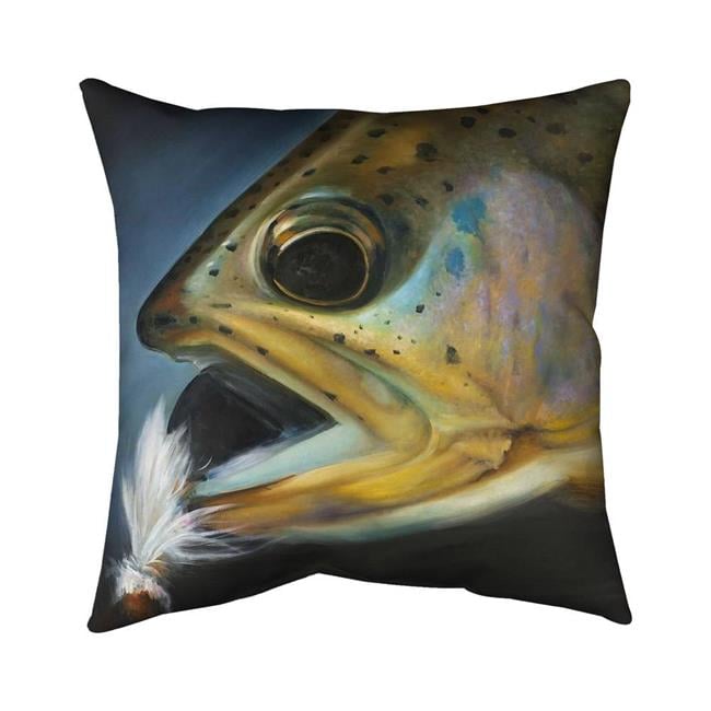 Begin Home Decor 5543-2626-AN172 26 x 26 in. Golden Trout with Fly ...