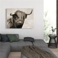 Begin Home Decor C1RC3648M6ODCK 36 x 48 in. Highland Cattle Sepia ...