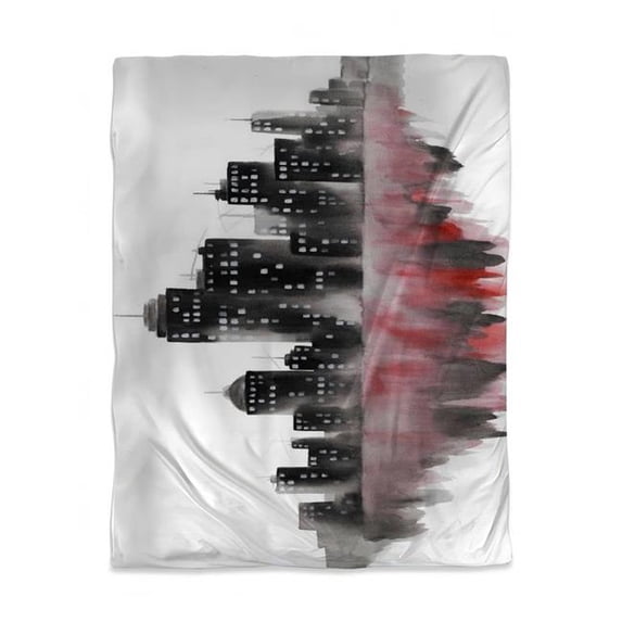 Begin Home Decor 3817-HWCT-CI341 Gray Twin Size Duvet Cover - Red ...