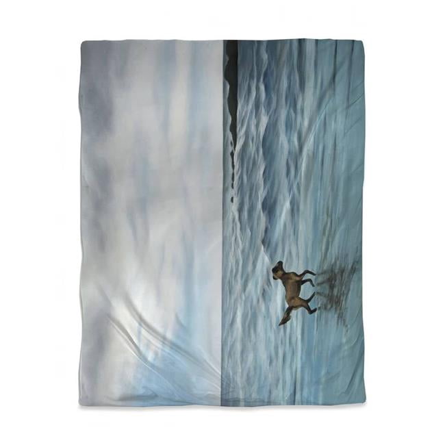 Begin Home Decor 3817-HWCT-CO152 Twin Size Dog on the Beach Blue Duvet ...