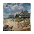 Begin Home Decor 3817-SWCQ-CO166 Beach Walk Queen Size Duvet Cover ...