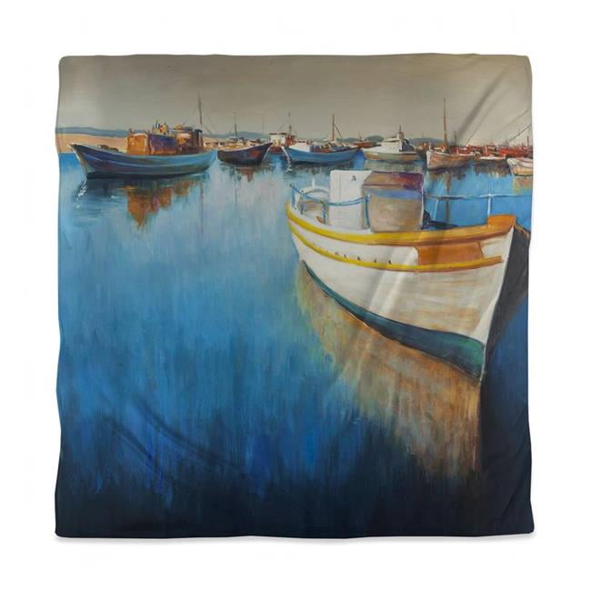 Begin Home Decor 3817-SWCQ-CO40 Boat Blue Bedroom Queen Size Duvet ...