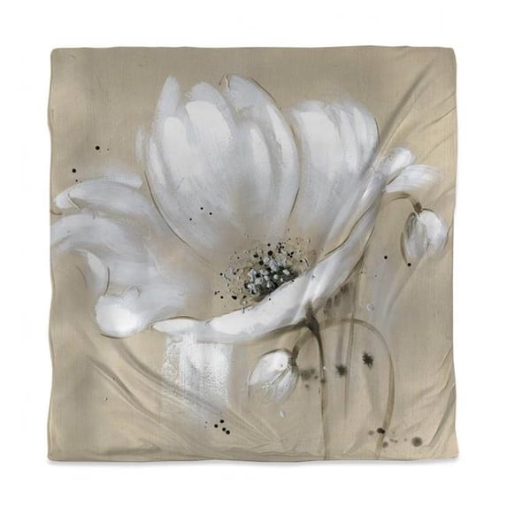 Begin Home Decor 3817-SWCQ-FL25 White Botanical Floral Queen Size Duvet ...