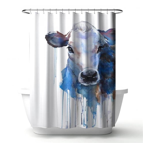 Begin Home Decor 4240-7174-AN369 71 x 74 in. Watercolor Jersey Cow ...