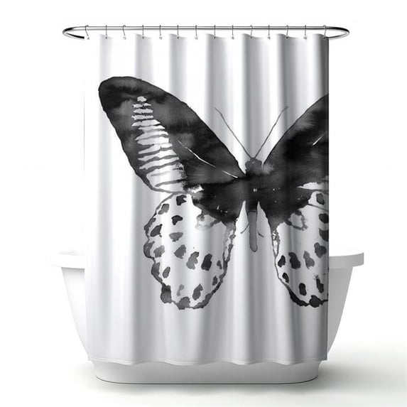Begin Home Decor 4240-7174-AN466 71 x 74 in. Black Butterfly Insect ...