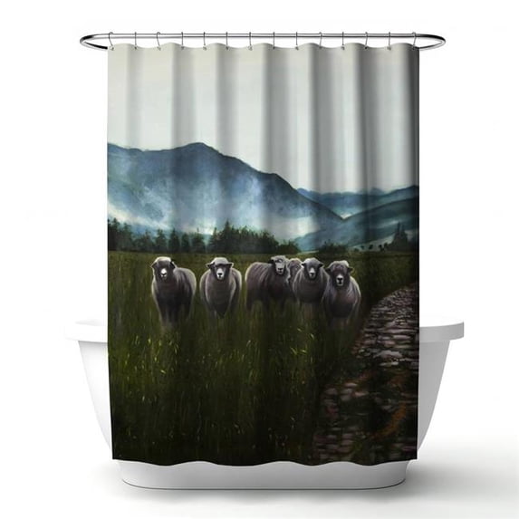 Begin Home Decor 4240-7174-AN510 71 x 74 in. Sheep in the Countryside ...