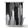 Begin Home Decor 4240-7174-CI302 71 x 74 in. Abstract Cityscape Shower ...