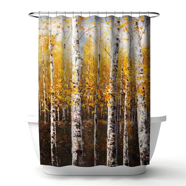 Begin Home Decor 4240-7174-LA31 71 x 74 in. Landscapes Orange Shower ...
