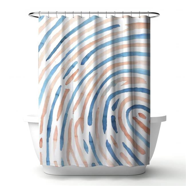 Begin Home Decor 4240-7174-MI111 71 x 74 in. Footprint Shower Curtain ...