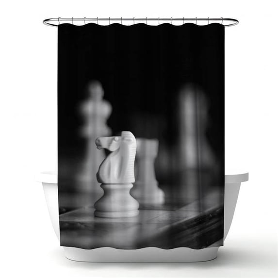 Begin Home Decor 4240-7174-PH11 71 x 74 in. White Shower Curtain ...