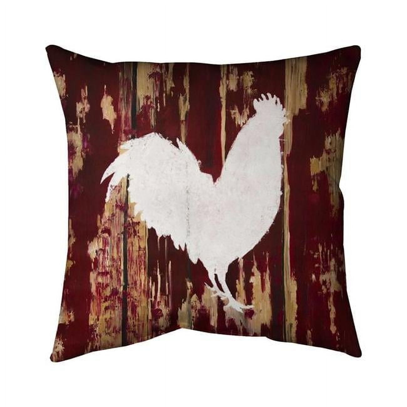 Begin Home Decor 5541-1616-AN507 16 x 16 in. Rooster Silhouette Pillow ...