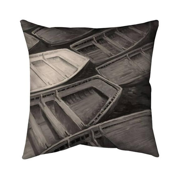 Begin Home Decor 5541-1616-CO69-1 16 x 16 in. Brown Coastal Pillow ...