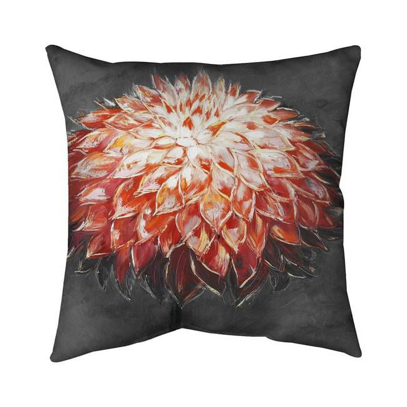 Begin Home Decor 5541-1818-FL150-1-CR 18 x 18 in. Abstract Dahlia ...
