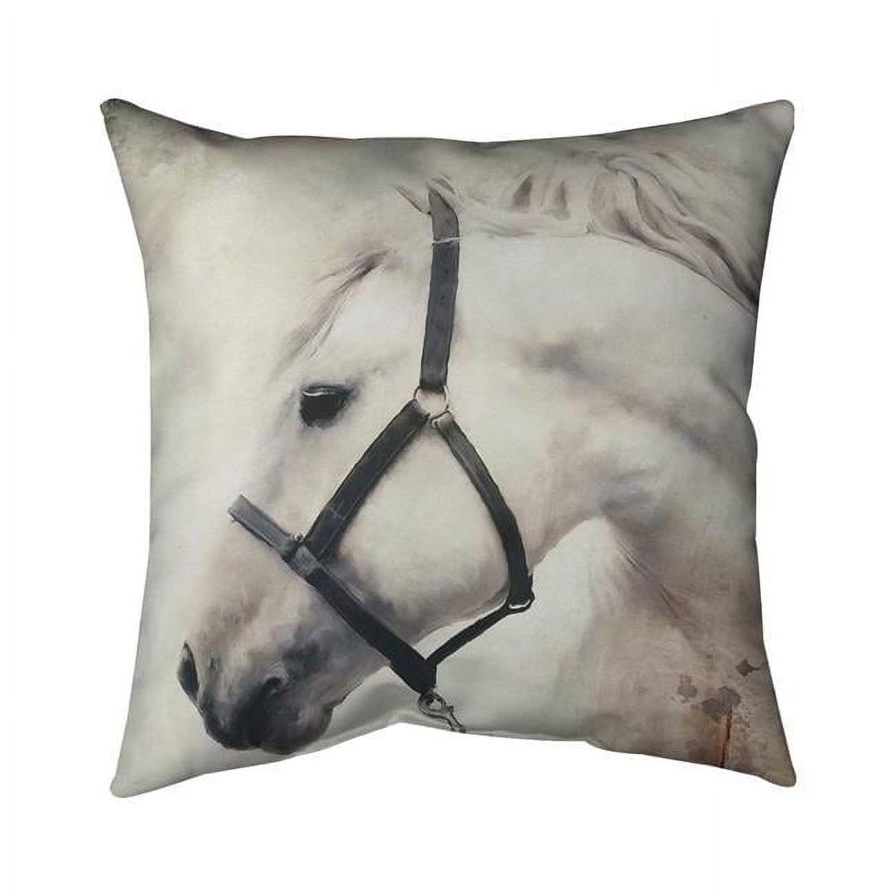 Begin Home Decor 5541-2626-AN63 26 x 26 in. Darius The White Horse ...