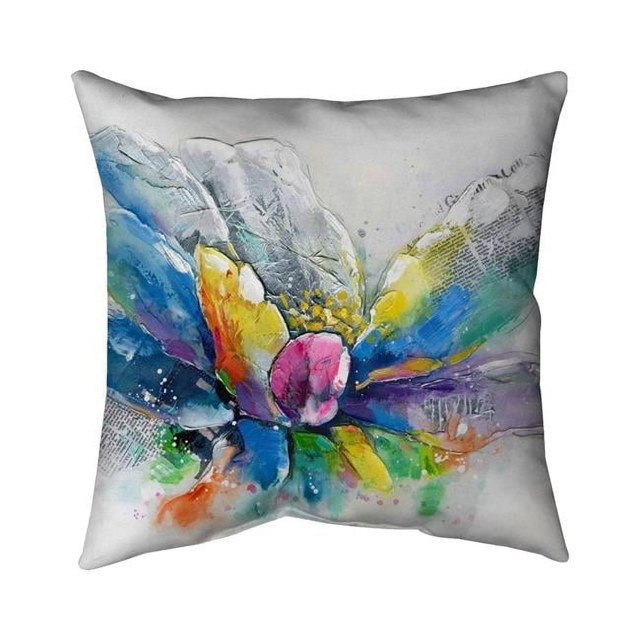 Begin Home Decor 5541-2626-FL61 26 x 26 in. Abstract Flower with ...