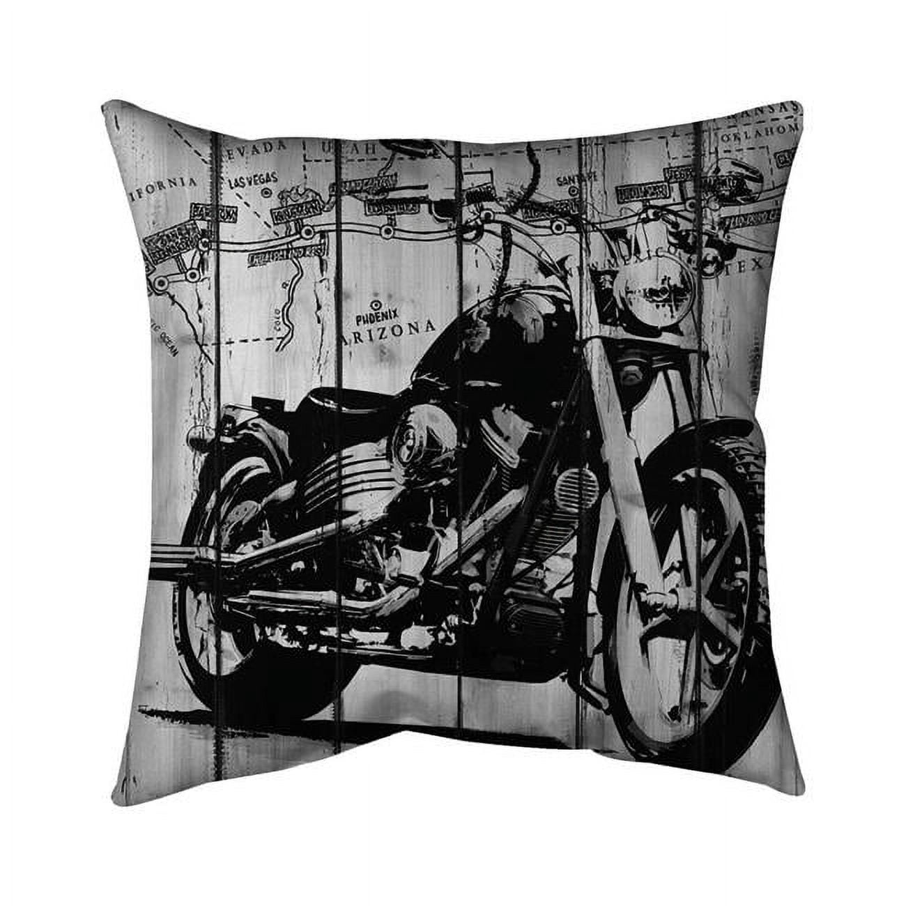 Begin Home Decor 5541-2626-TR5-1-CR 26 x 26 in. Motorcycle Grey & Black ...