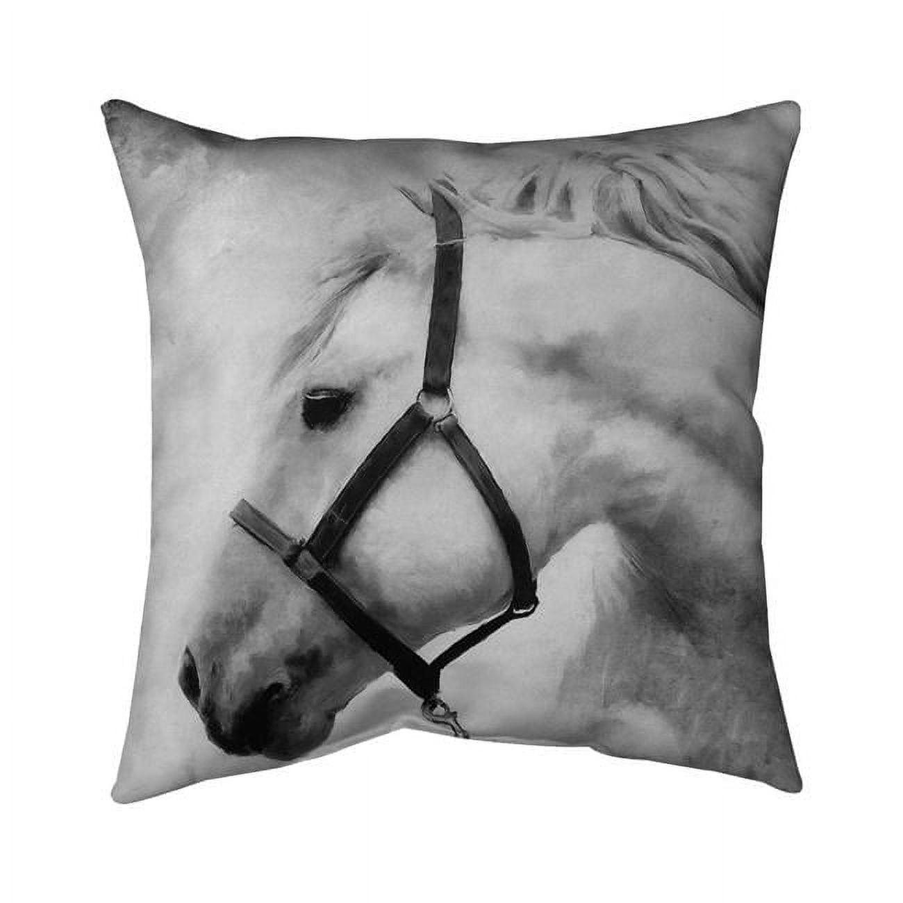 Begin Home Decor 5542-1616-AN63-1 16 x 16 in. Darius The Horse-Double Sided Print Outdoor Pillow ...