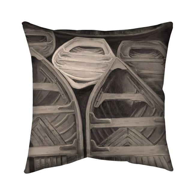 Begin Home Decor 5542-1818-CO70-1 18 x 18 in. Sepia Canoes - Livingroom ...