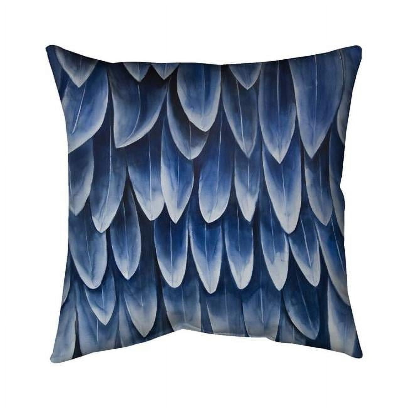 Begin Home Decor 5543-1616-AN495 16 x 16 in. Plumage Blue-Double Sided ...