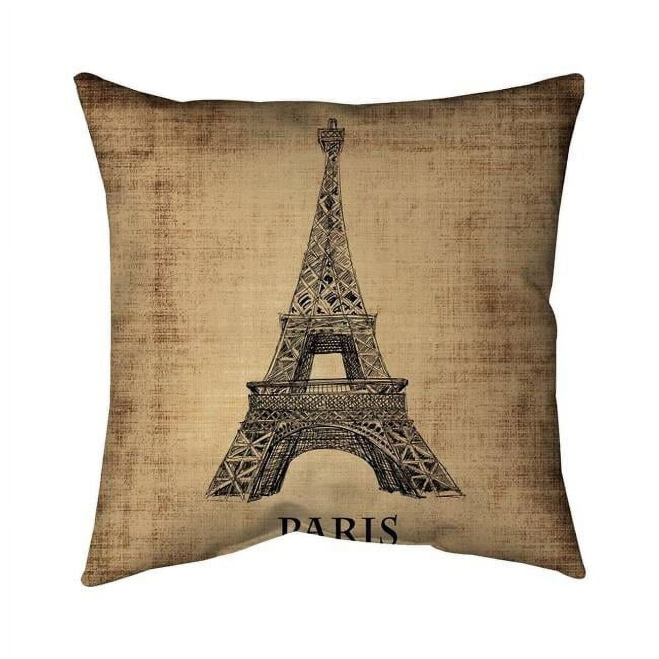 Begin Home Decor 5543-1616-CI149 16 x 16 in. Eiffel Tower Illustration ...