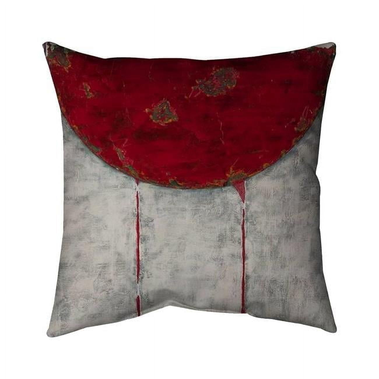 Begin Home Decor 5543-1818-AB18 18 x 18 in. Red Half Circle-Double ...
