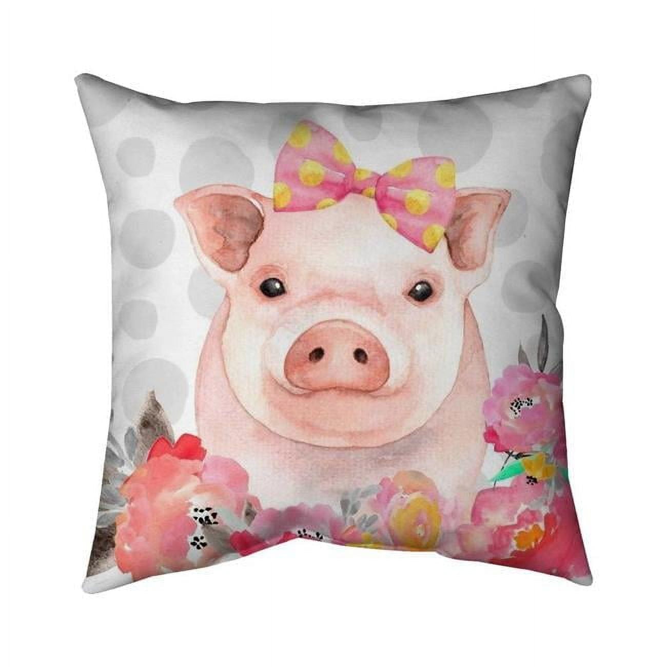 Begin Home Decor 5543-2020-CH2-5 20 x 20 in. Pretty Pig-Double Sided ...