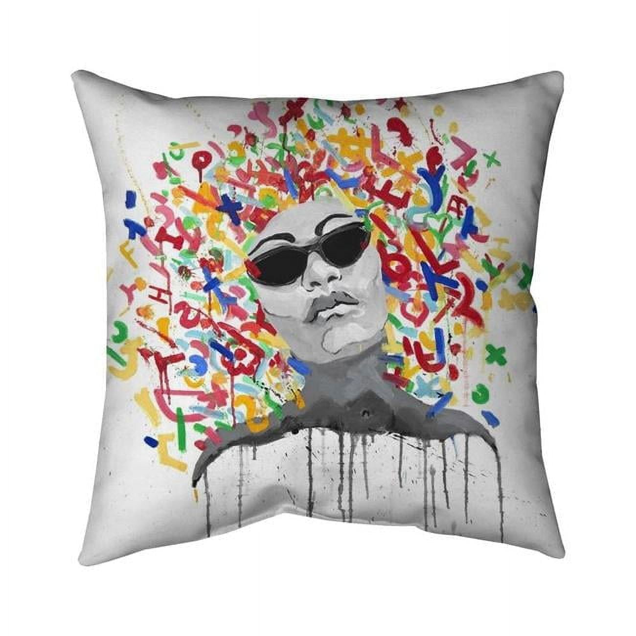 Begin Home Decor 5543-2020-PO3 20 x 20 in. Woman Street Art Pop-Double Sided Print Indoor Pillow ...