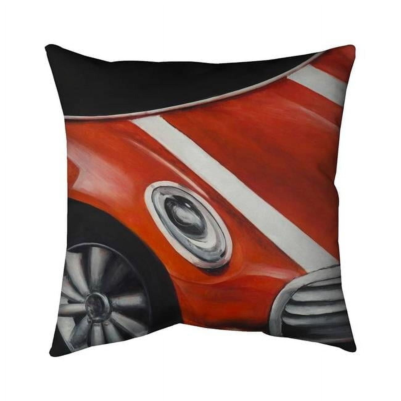 Begin Home Decor 5543-2020-TR28 20 x 20 in. Red Car with White Stripes ...