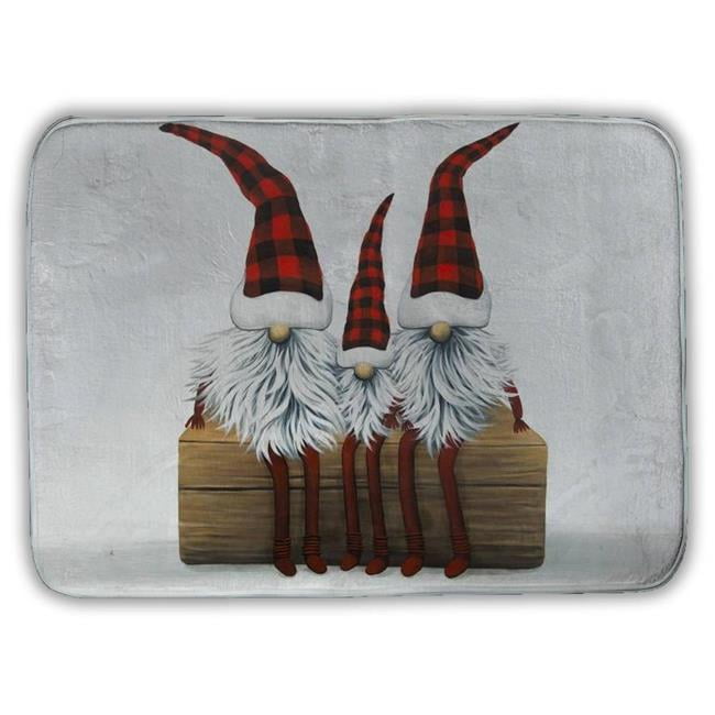 Begin Home Decor 5930-1724-HO19 17 x 24 in. White Christmas Bath Mat ...