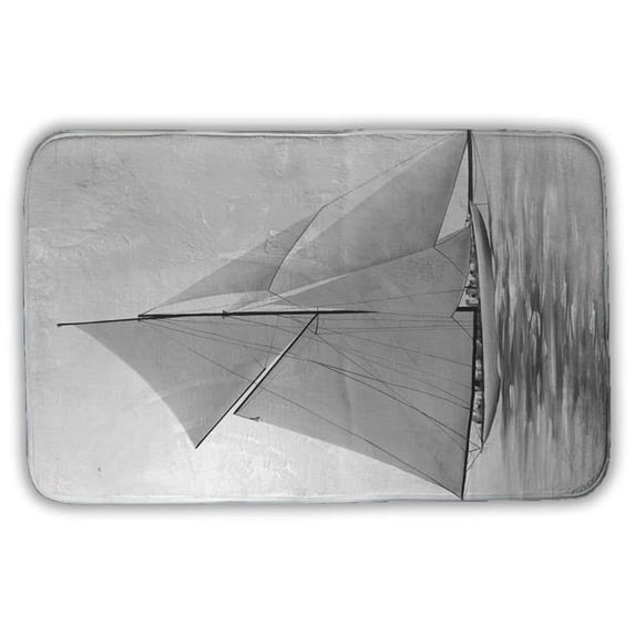 Begin Home Decor 5930-3421-CO73 21 x 34 in. Sailing Ship Bath Mat ...