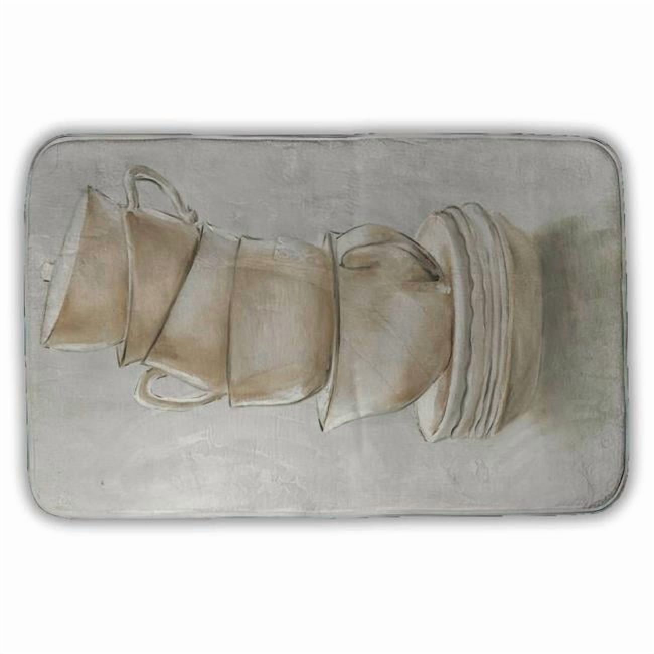 Begin Home Decor 5930-3421-SL18 21 x 34 in. Gray Gastronomy Bath Mat ...