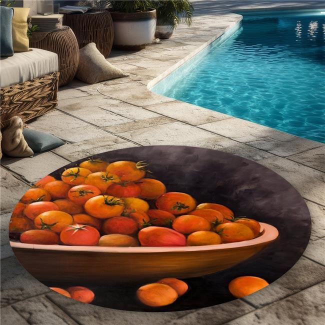 Begin Home Decor C1COAR551HJ1IT 5 x 5 ft. Bowl of Cherry Tomatoes ...